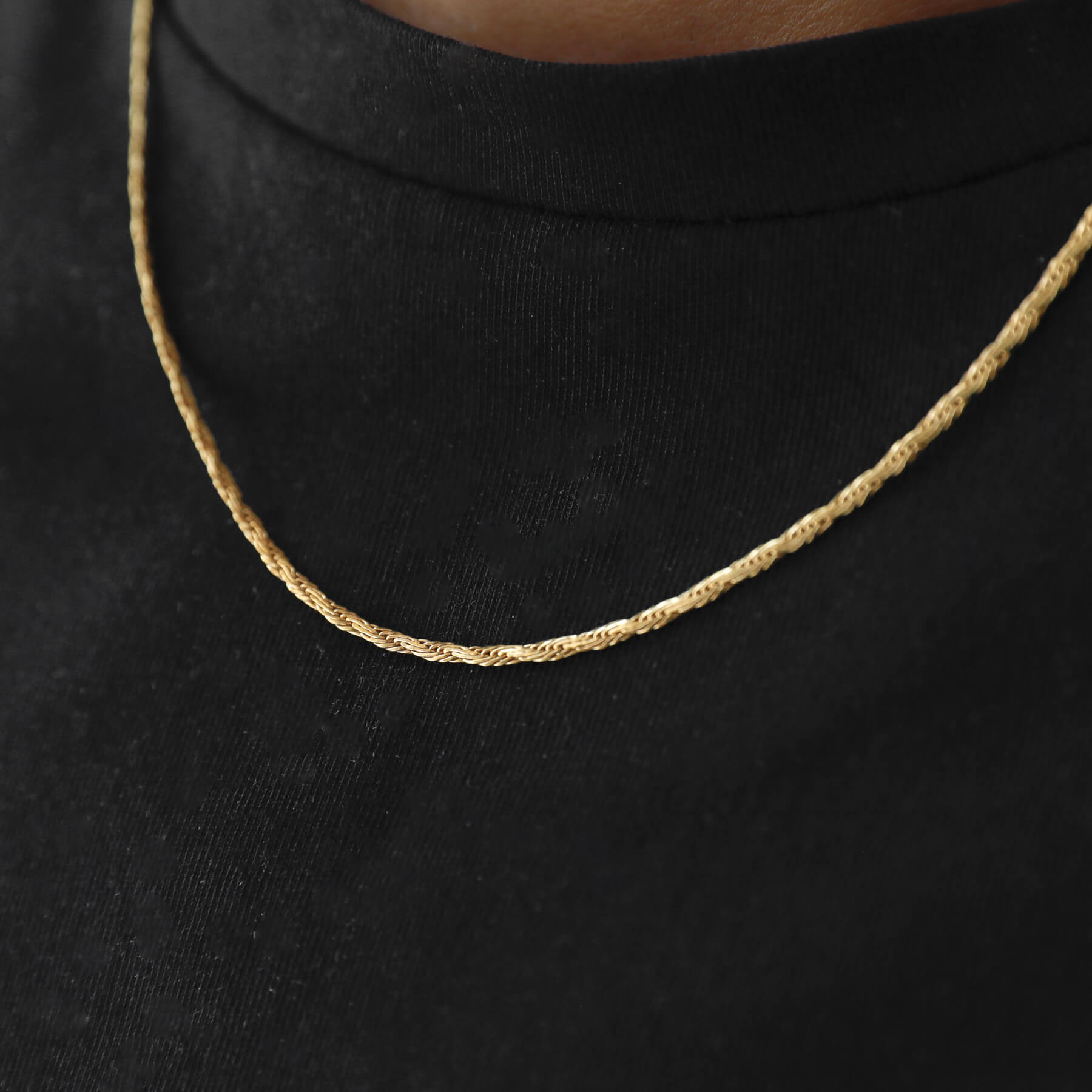 Flat Rope Chain | Gold | Men's Chains | ELMNT
